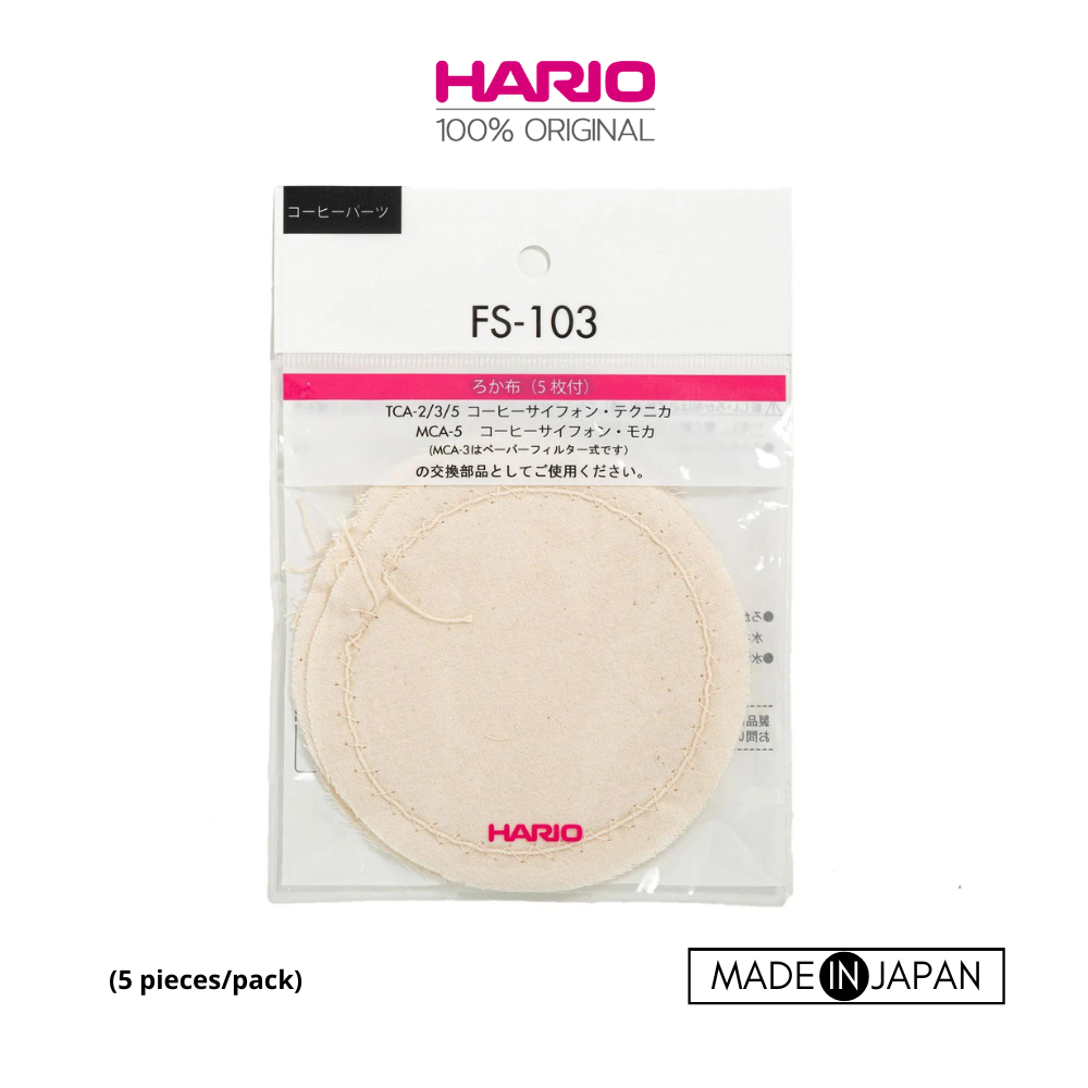 Hario FS-103 / Coffee Siphon Cloth Filter (5 pcs)(TCA, NXA, SCA ...